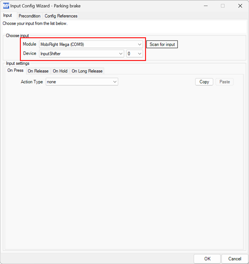 Configuring the input –MobiFlight documentation Configuring the input –MobiFlight documentation